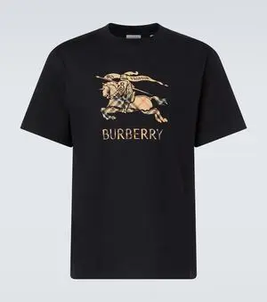 Burberry Ekd Cotton Jersey T-shirt - Black
