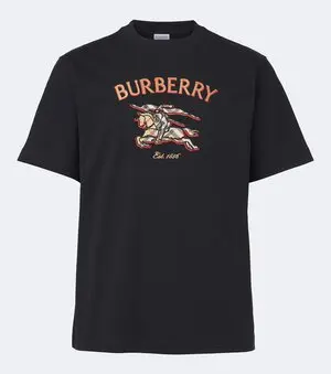 Burberry Ekd Cotton Jersey T-shirt - Black