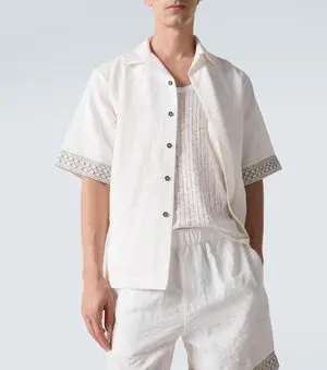 Commas Pointelle Cotton And Linen Tank Top - White