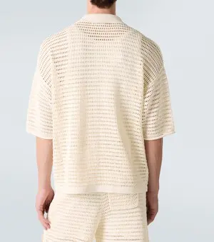 Commas Name Crochet Floral-appliqué Open-knit Shirt