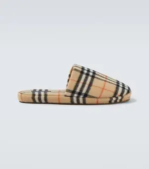 Burberry Check Slippers - Beige