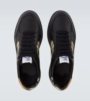 Burberry Check Leather Sneakers