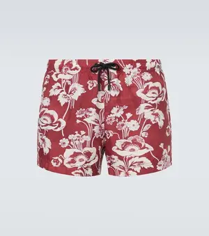 Commas Printed Swim Trunks - Red