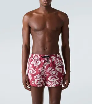 Commas Printed Swim Trunks - Red