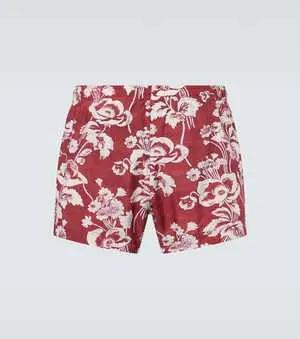 Commas Printed Swim Trunks - Red