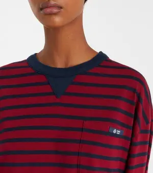 Prada Striped Cotton Jersey Top