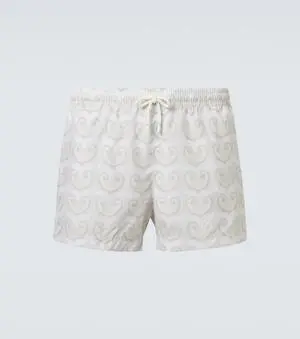 Commas Printed Swim Trunks - White