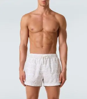 Commas Printed Swim Trunks - White
