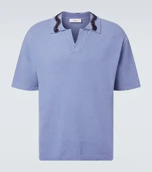 Commas Embroidered Cotton-blend Polo Shirt