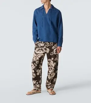 Commas Tie-neck Denim Shirt