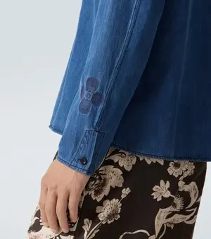 Commas Tie-neck Denim Shirt