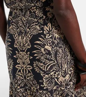 Ulla Johnson Clarisse Printed Cotton Poplin Midi Skirt