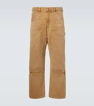 Polo Ralph Lauren Distressed Cotton Canvas Straight Pants - Beige