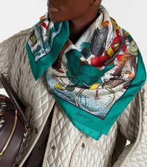 Burberry Printed Silk Twill Scarf