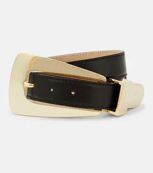 Khaite Lucca Leather Belt - Black