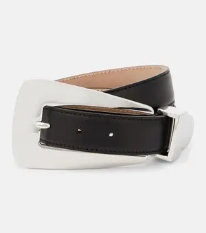 Khaite Lucca Leather Belt - Black