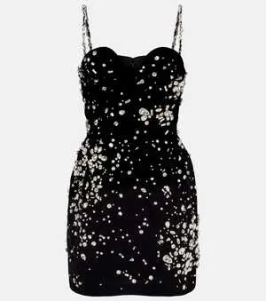 Oscar De La Renta Crystal-embellished Minidress