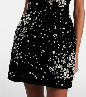 Oscar De La Renta Crystal-embellished Minidress