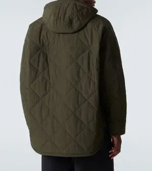 Comme Des Garçons Corduroy-trimmed Quilted Hooded Jacket