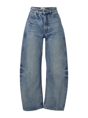 NILI LOTAN Otis Mid-rise Barrel-leg Jeans - Blue