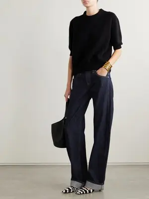 Khaite Karo Mid-rise Barrel-leg Jeans - Blue
