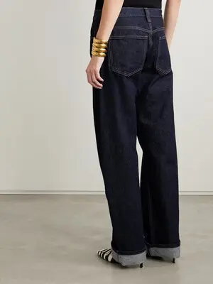 Khaite Karo Mid-rise Barrel-leg Jeans - Blue
