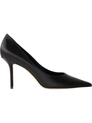 JIMMY CHOO Love 85 Satin Pumps - Black