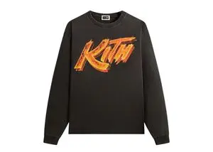 Kith X Capcom Street Fighter Flame Vintage Long Sleeve Tee Shirt
