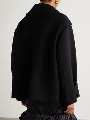 Chloé Oversized Double-breasted Wool-blend Jacket - Black