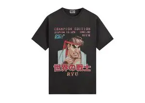 Kith X Capcom Ryu Champion Edition Vintage Tee Shirt - Black