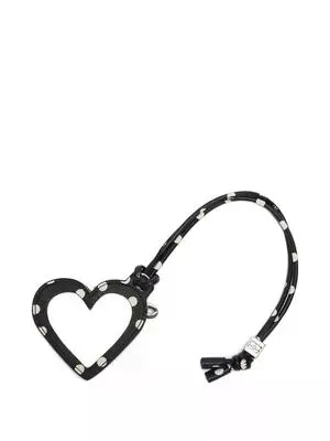GANNI Polka-dot Heart Keyring - Black