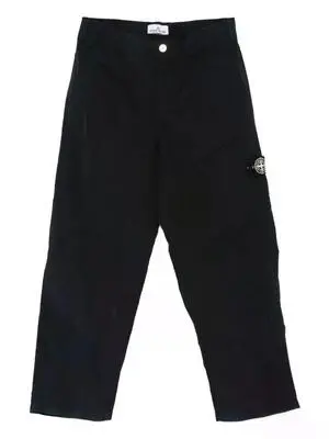 Stone Island Logo-patch Trousers - Black