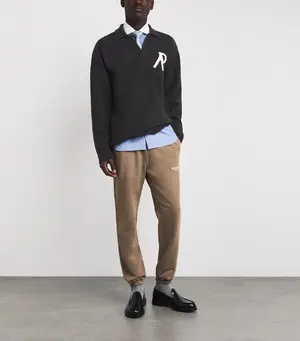 REPRESENT Cotton-blend Bouclé Polo Sweater