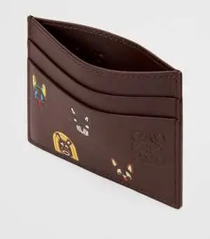 Loewe X Louis Wain Leather Cats Card Holder