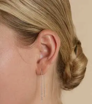 ASTRID & MIYU Rhodium-plated Crystal Drop Earrings