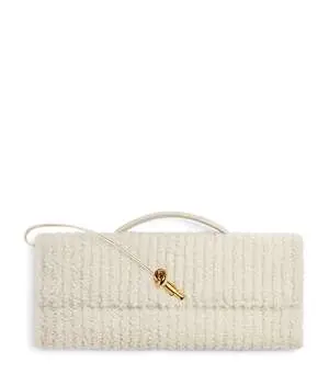 Bottega Veneta Shearling Andiamo Clutch - Neutral