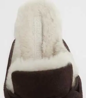 Bottega Veneta Suede-shearling Astaire Mules
