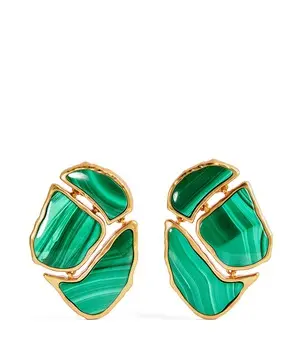 Zimmermann Gold-plated And Malachite Byron Earrings - Green