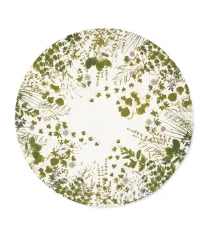 SUMMERILL & BISHOP Linen Herb Garden Round Tablecloth - Green