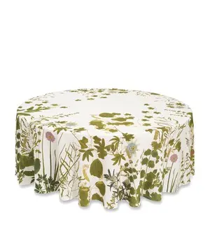 SUMMERILL & BISHOP Linen Herb Garden Round Tablecloth