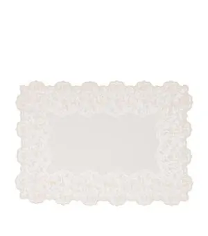 DEA Linen Lace-trim Elite Placemat - Ivory