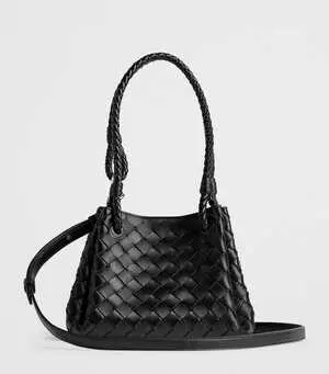 Bottega Veneta Small Leather Parachute Shoulder Bag - Grey