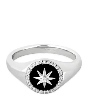 ASTRID & MIYU Sterling Crystal Scatter Band Ring - Silver