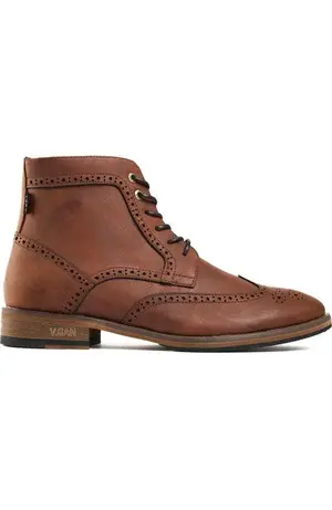 V.GAN LONDON Brogue Ankle Boots - Tan