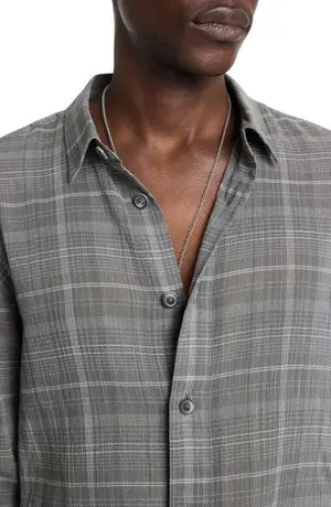 John Varvatos Plaid Button-up Overshirt