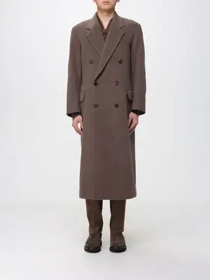 Auralee Double-breasted Overcoat - Brown