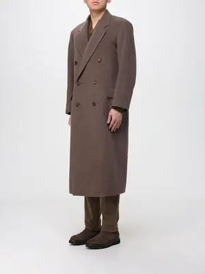 Auralee Double-breasted Overcoat - Brown
