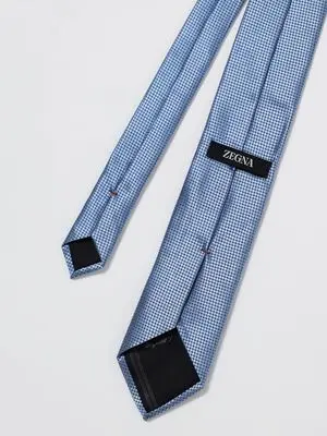 Zegna Textured Neck Tie - Gnawed Blue