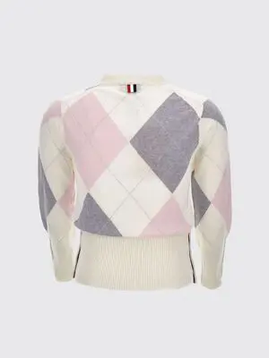 Thom Browne Argyle V-neck Cardigan - White