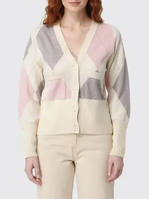 Thom Browne Argyle V-neck Cardigan - White